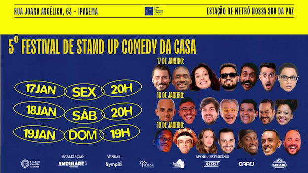 CASA DA COMÉDIA CARIOCA - 5° FESTIVAL DE STAND UP DA CASA NO TEATRO ...
